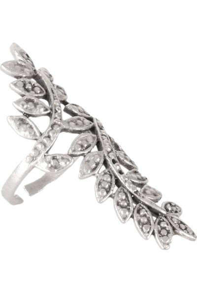 Labalaba Kadın Antik Gümüş Kaplama Ayarlanabilir Yaprak Stılizesi Yüzük Labalaba Kadın Antik Gümüş Kaplama Ayarlanabilir Yaprak Stılizesi Yüzük