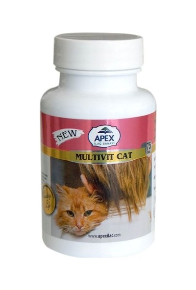 Apex Multivit Cat Kediler Için Multivitamin 75 Tablet Apex Multivit Cat Kediler Için Multivitamin 75 Tablet
