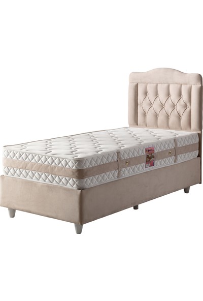 Belletto Vogue Süper Lüx Tek Kişilik Yatak Seti Krem 100 x 200