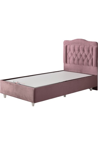Belletto Tek Kişilik Pembe Vogue Lüx Kumaş Baza Ve Başlık 100 x 200 cm
