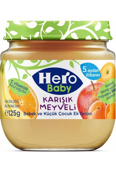 Ülker Hero Baby Cam Karışık Meyveli Kavanoz Maması 125 gr - 12'li Koli