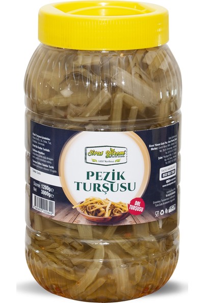 Sivas Yörem Pezik (Dal) Turşusu 3000 gr Sivas Yörem Pezik (Dal) Turşusu 3000 gr