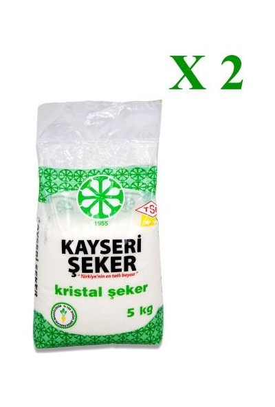 Kayseri Kristal Toz Şeker 2 x - 5kg
