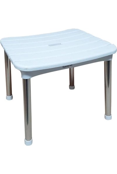 Çelik Ayna Alüminyum Ayaklı Lambiri Köşeli Tabure