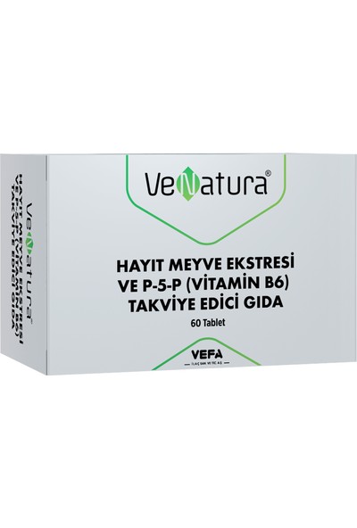 Venatura Hayıt Meyve Ektresi ve P - 5 - P 60 Tablet Venatura Hayıt Meyve Ektresi ve P - 5 - P 60 Tablet