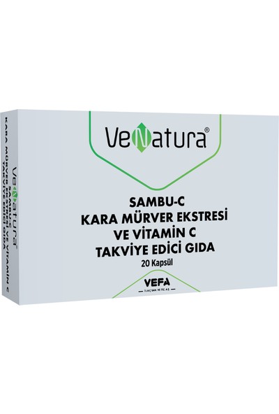 Venatura Sambu - C Kara Mürver Ekstresi - Vit C 20 Kapsül Venatura Sambu - C Kara Mürver Ekstresi - Vit C 20 Kapsül