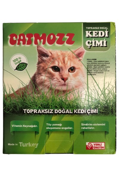 Cat Mozz Topraksız Doğal Kedi Çimi Cat Mozz Topraksız Doğal Kedi Çimi