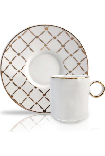 Winterbach Beyaz Altın 6'lı Türk Kahvesi Fincanı Desen1