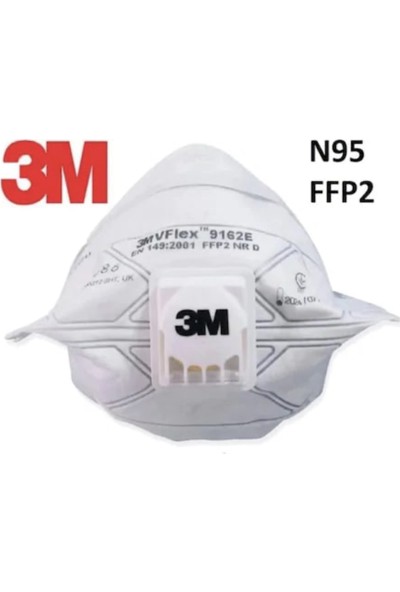 3M 9162E Vflex Ffp2 N95 Ventilli Solunum Koruyucu Maske-10 Adet 3M 9162E Vflex Ffp2 N95 Ventilli Solunum Koruyucu Maske-10 Adet