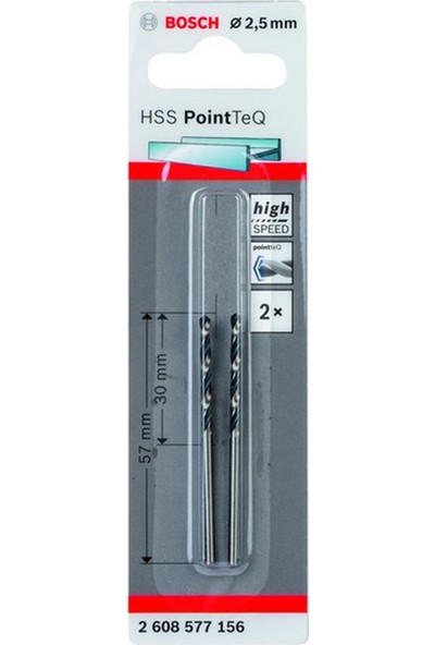 Bosch -Hss Pointeq Metal Matkap Ucu 2,5 Mm 2 Li - 2608577156 Bosch -Hss Pointeq Metal Matkap Ucu 2,5 Mm 2 Li - 2608577156