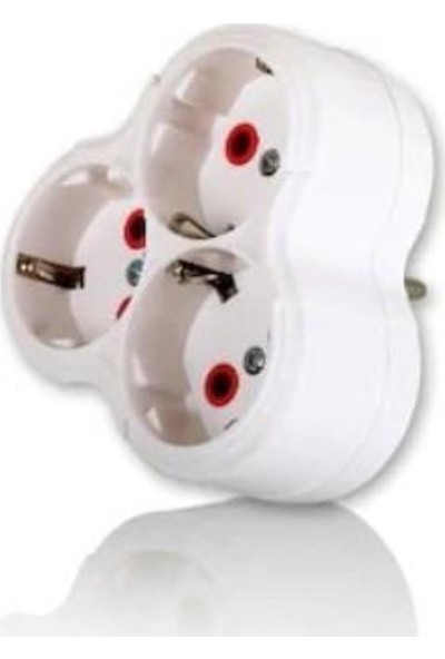 Fetih 3Lü Topraklı Papatya Golyat Priz (Fetih 101-03P)