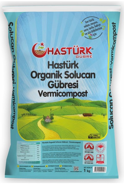 Hastürk Gübre Organik Solucan Gübresi 1 Kg.