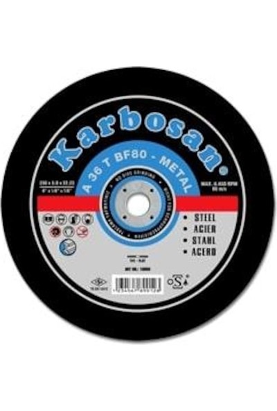 Karbosan Metal Profil Kesme Taşı 115X3.0X22.23Mm-10Lu Paket Karbosan Metal Profil Kesme Taşı 115X3.0X22.23Mm-10Lu Paket