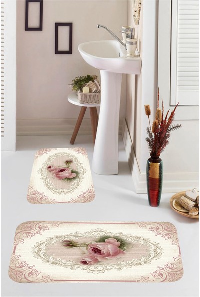 Kozzy Home Dijital Baskılı 2Li Banyo Paspası Rfe9558 Kozzy Home Dijital Baskılı 2Li Banyo Paspası Rfe9558