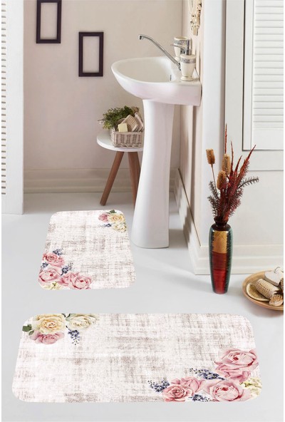 Kozzy Home Dijital Baskılı 2Li Banyo Paspası Rfe9560 Kozzy Home Dijital Baskılı 2Li Banyo Paspası Rfe9560