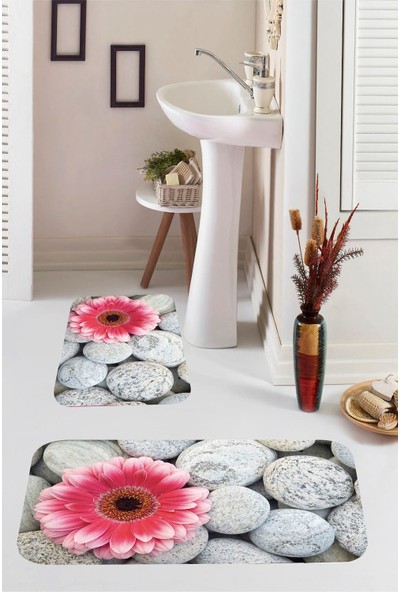 Kozzy Home Dijital Baskılı 2Li Banyo Paspası Rfe9562 Kozzy Home Dijital Baskılı 2Li Banyo Paspası Rfe9562