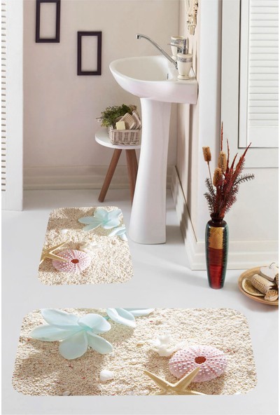 Kozzy Home Dijital Baskılı 2Li Banyo Paspası Rfe9564 Kozzy Home Dijital Baskılı 2Li Banyo Paspası Rfe9564