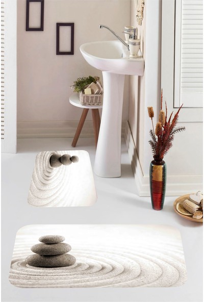 Kozzy Home Dijital Baskılı 2Li Banyo Paspası Rfe9565 Kozzy Home Dijital Baskılı 2Li Banyo Paspası Rfe9565