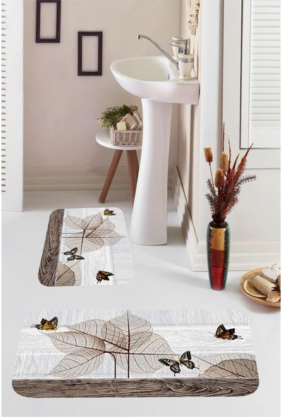 Kozzy Home Dijital Baskılı 2Li Banyo Paspası Rfe9568 Kozzy Home Dijital Baskılı 2Li Banyo Paspası Rfe9568