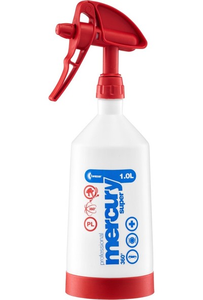 Kwazar 360 Derecede Her Açıdan Çift Atımlı Kırmızı Sprey Şişe 1Lt Kwazar 360 Derecede Her Açıdan Çift Atımlı Kırmızı Sprey Şişe 1Lt