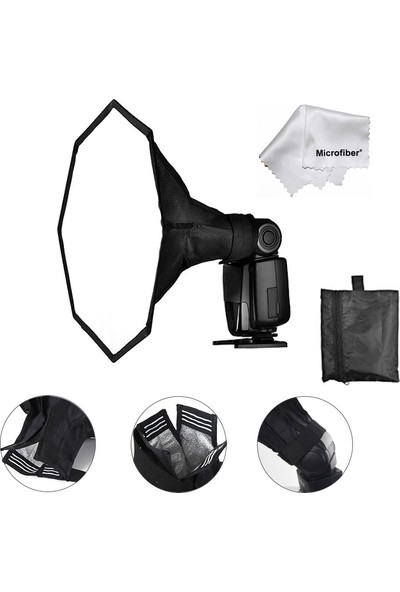 Tianya Tüm Tepe Kafa Flaşları İçin 30 cm Octagon Softbox Yumuşatıcı Tianya Tüm Tepe Kafa Flaşları İçin 30 cm Octagon Softbox Yumuşatıcı