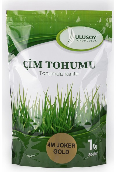 Ulusoy Tohumculuk 4M Joker Gold Çim Tohumu Karışımı 1Kg Ulusoy Tohumculuk 4M Joker Gold Çim Tohumu Karışımı 1Kg