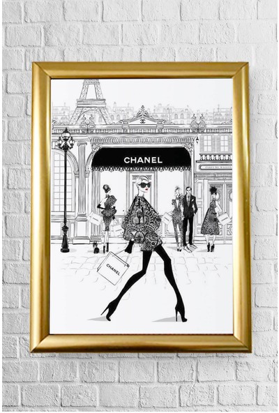 Lyn Home Decor Chanel Store Çerçeveli Poster Tablo 23.5 x 33,5 cm Lyn Home Decor Chanel Store Çerçeveli Poster Tablo 23.5 x 33,5 cm