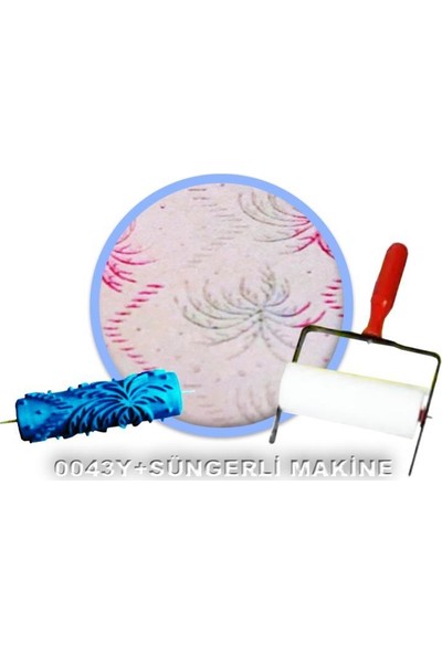 Plus Proline Desenli Boya Rulosu 043Y+Sungerli Makine 6 Plus Proline Desenli Boya Rulosu 043Y+Sungerli Makine 6