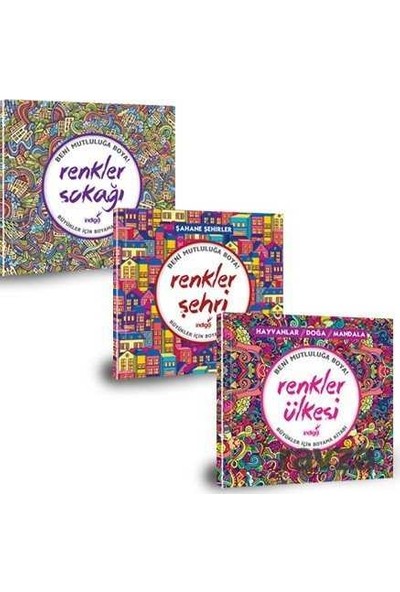 Indigo Büyükler Için Boyama Seti 3 Kitap Indigo Büyükler Için Boyama Seti 3 Kitap