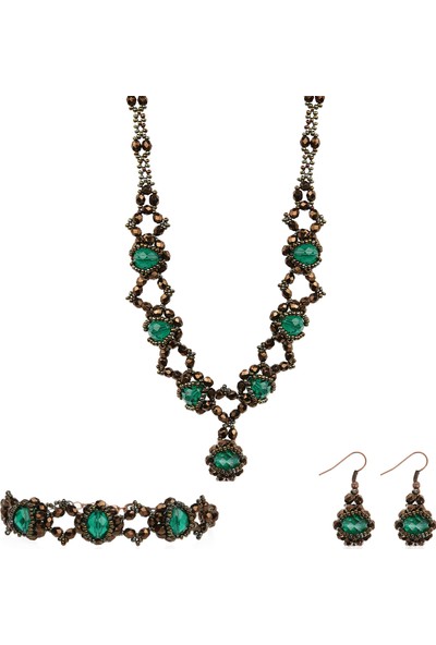Takıhanem Afrodit Zümrüt Takı Seti