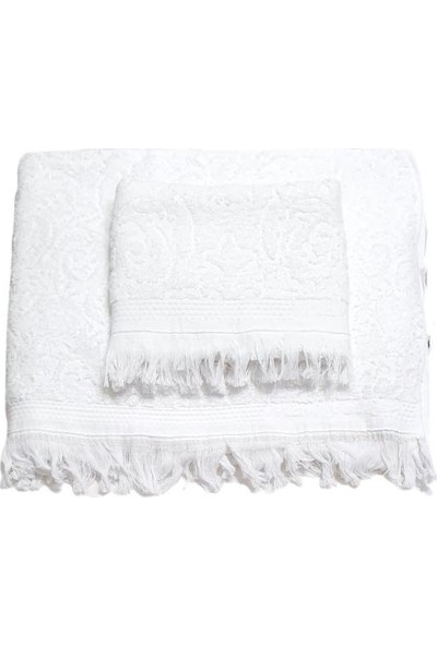 Mavi Yelken Ikili Banyo Havlu Takımı Beyaz Mavi Yelken Ikili Banyo Havlu Takımı Beyaz