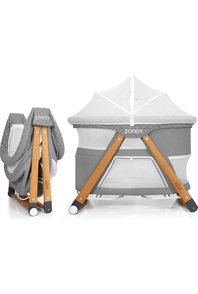 Kiwi Zoody 3 In 1 Bebek Beşiği Oyun Parkı ve Park Yatak