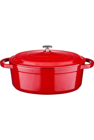 Leggo Gourmet Flame Oval Tencere Kırımızı 23 x 29 cm