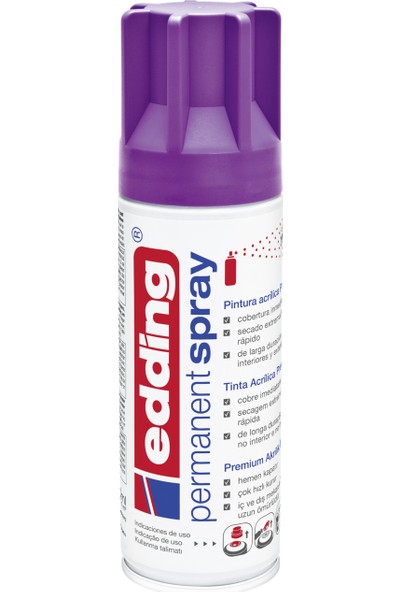 edding 5200 Permanent Sprey Premium Akrilik Boya Böğürtlen Mat edding 5200 Permanent Sprey Premium Akrilik Boya Böğürtlen Mat