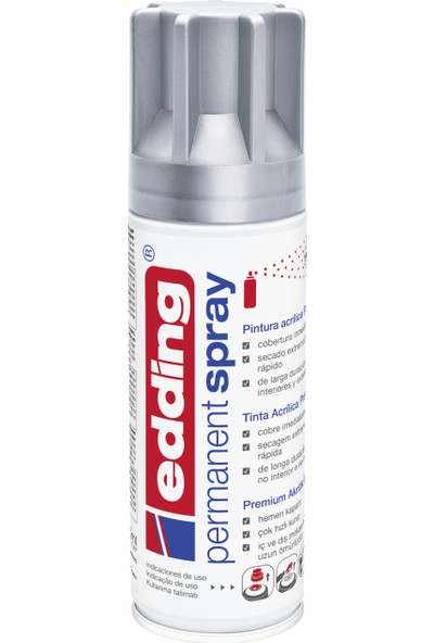 edding 5200 Permanent Sprey Premium Akrilik Boya Gümüş Mat edding 5200 Permanent Sprey Premium Akrilik Boya Gümüş Mat