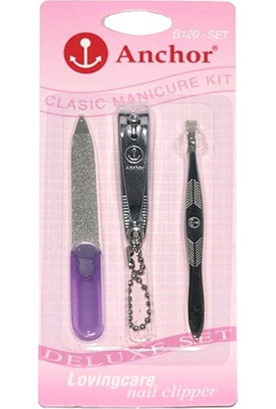 Anchor Klasik Manikür Set(Cımbız,törpü,tırnak Mak)