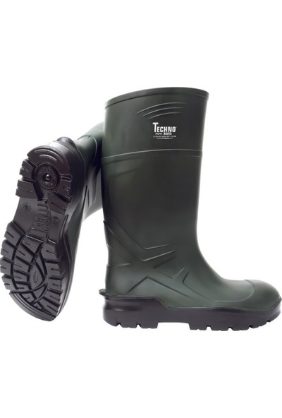 Techno Boots S4 Çelik Burun Çizme Techno 41 Yeşil