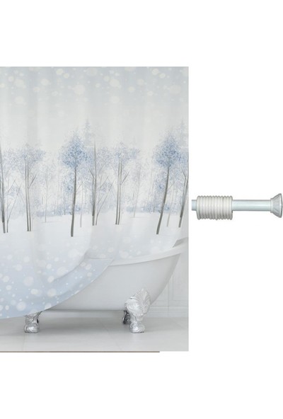 Prado Snow Banyo Duş Perdesi 180X200Cm Askı
