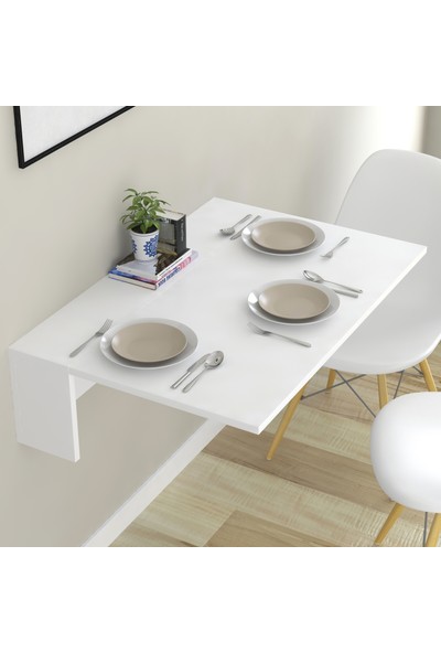 Artim Katlanır Mutfak Masası Beyaz Artim Katlanır Mutfak Masası Beyaz