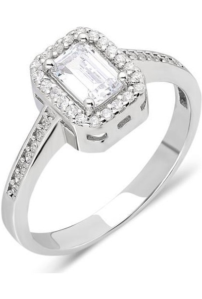 Aykat Baget Yüzük 925 Ayar Gümüş Taşlı Bayan Yüzüğü YZK-374 Aykat Baget Yüzük 925 Ayar Gümüş Taşlı Bayan Yüzüğü YZK-374