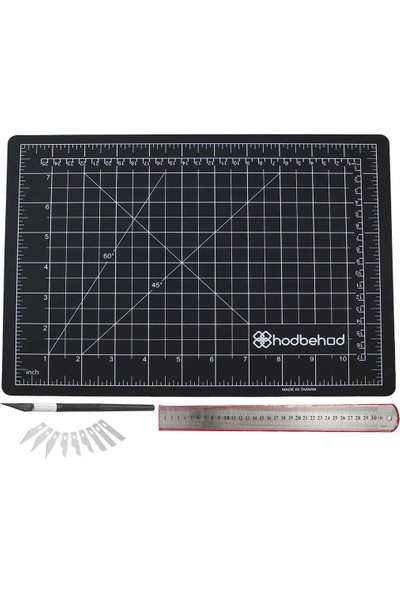 Hodbehod A4 Hobi Kesim Matı Seti Çift Taraflı Cutting Mat Set Siyah Hodbehod A4 Hobi Kesim Matı Seti Çift Taraflı Cutting Mat Set Siyah
