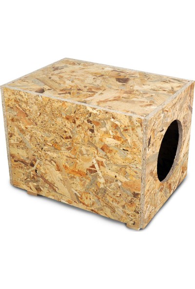 Brn Ahşap Kedi Evi Dış Mekan Kedi Kulübesi