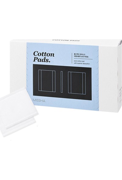 Mıssha Cotton Pads Yüksek Emilim Gücüne Sahip %100 Pamuk Pedleri 80 Adet