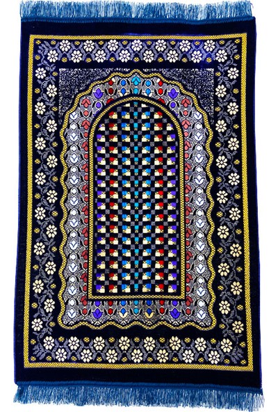 Zemzemm Dodya Renkli Seccade 430 Lacivert