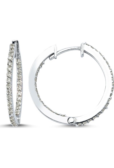 Pırlant 0,42 Karat Pırlanta Halka Küpe