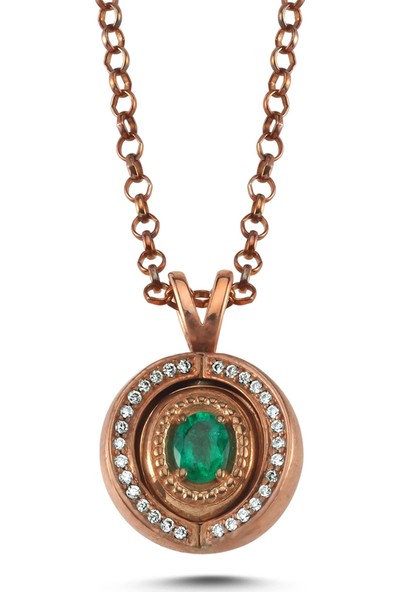 Pırlant Pırlantalı Renkli Taşlı Kolye