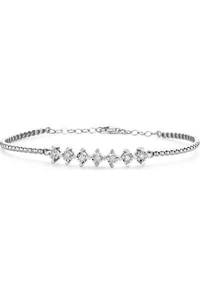 Pırlant 0.07 Karat Efektli Pırlanta Bileklik