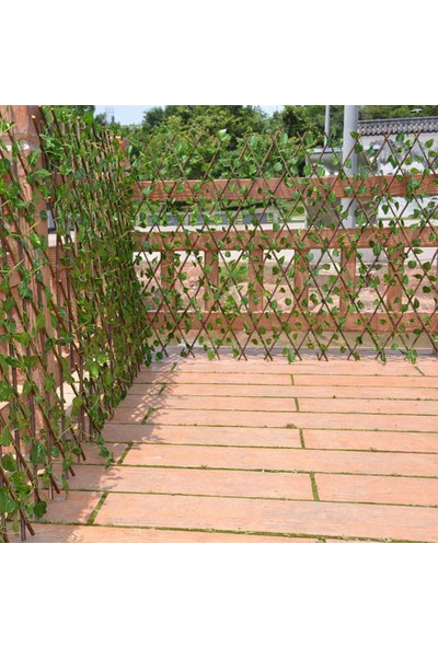 Nettenevime Yapay Çiçek Akordiyon Çit Yapay Sarmaşık Lı Duvar Dekoru 210X90 cm