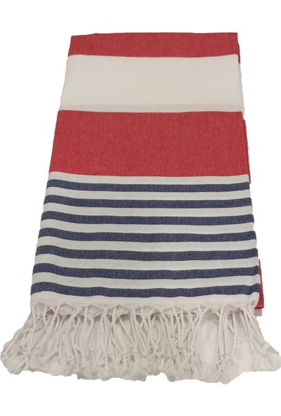 Güneybatı Home Bez Peştamal 90 x 180 cm % 100 Pamuk Çubuklu Kırmızı