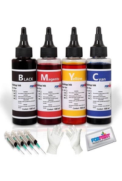 Forprint Canon E414/ E474 Yazıcı Uyumlu Dolum Seti 4x100ml Pg 46/cl 56 Forprint Canon E414/ E474 Yazıcı Uyumlu Dolum Seti 4x100ml Pg 46/cl 56